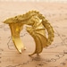 Solid Gold Dragon Ring, Mythological Fantasy Ring, Solid 14k Gold Ring ...