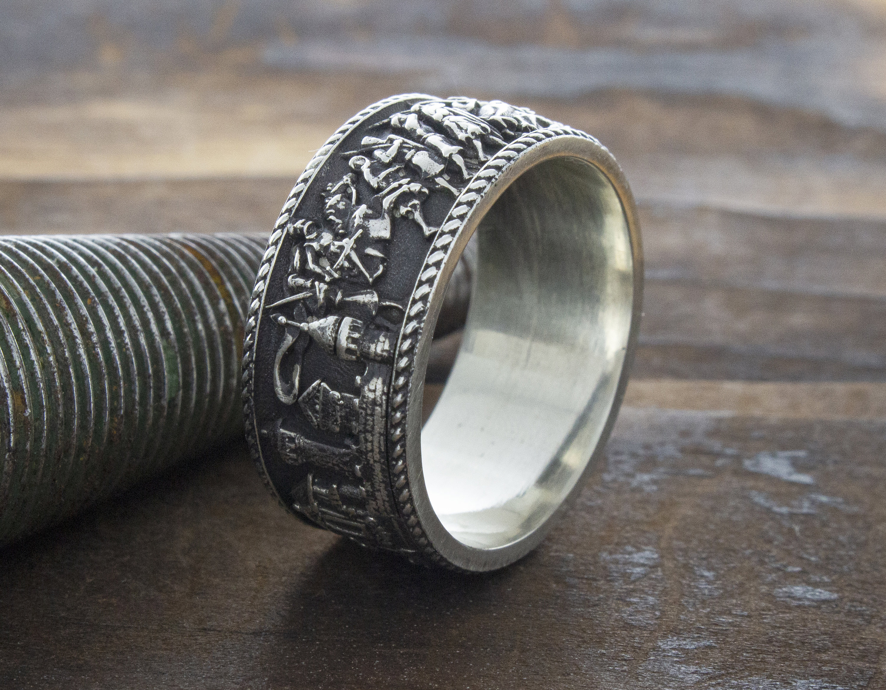 Medieval Battlefield Ring, Medieval Knight Ring, Gothic Ring, Silver ...