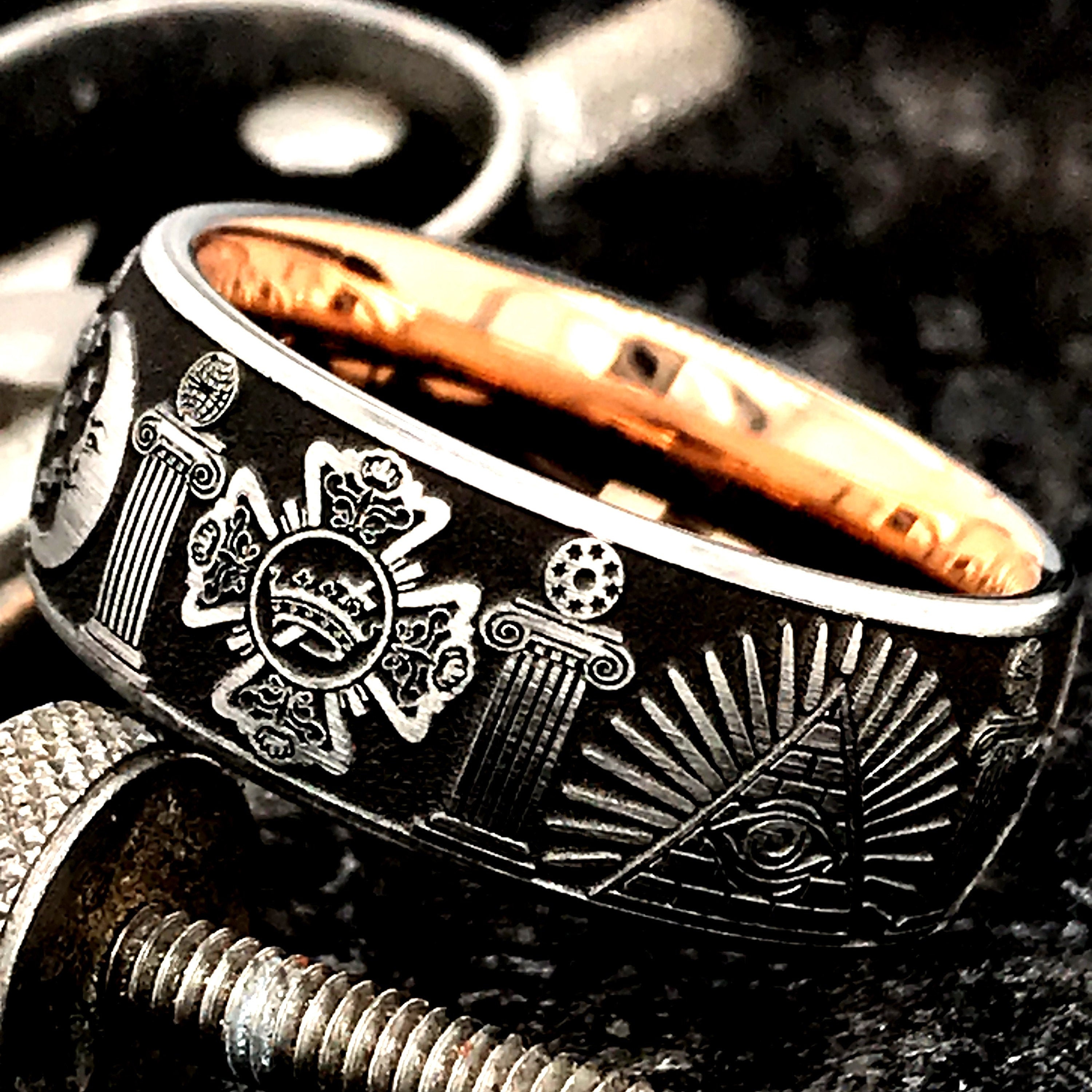 Masonic Ring Masonic Lodge Antique Masonic Ring Build Your | Etsy