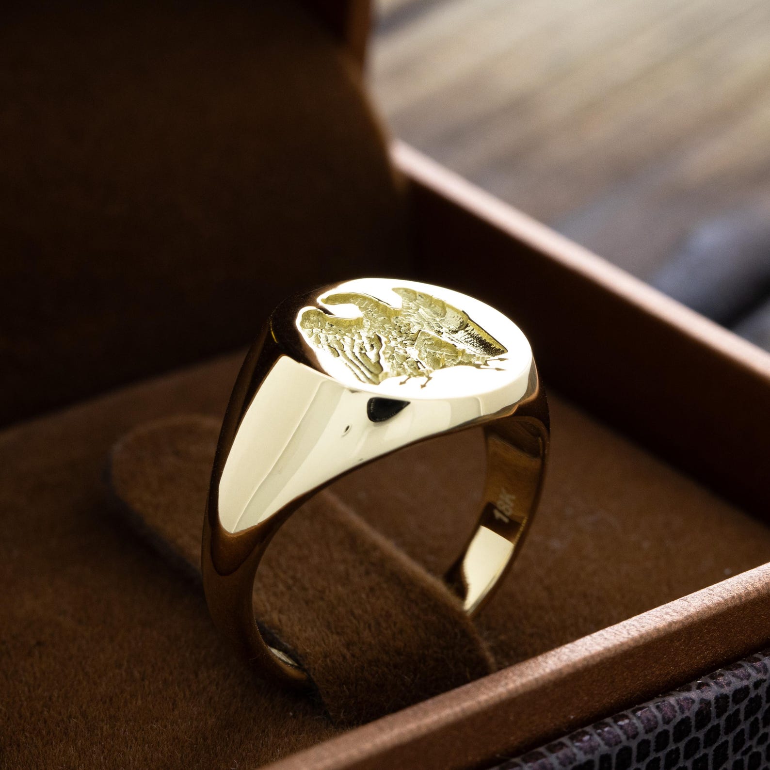 Napoleonic Eagle Ring, Napoleon Ring, Wax Seal Signet Ring, Men's Gold ...