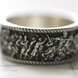 Medieval Battlefield Ring, Medieval Knight Ring, Gothic Ring, Silver ...