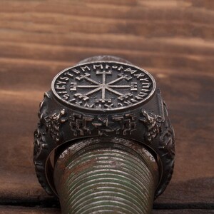 Sterling Silver Viking Ring, Viking Runes Ring, Norse Ring, Men's ...