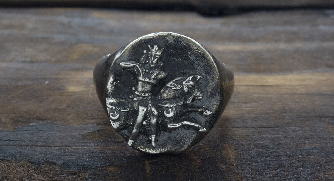 Silver Warrior Ring Ancient Warrior Ring Horse Ring - Etsy