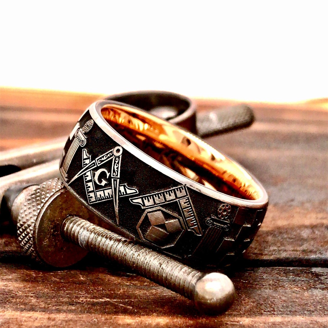 Masonic Ring, Mens Masonic Ring, Free Mason Ring, Mason Ring, Scottish ...