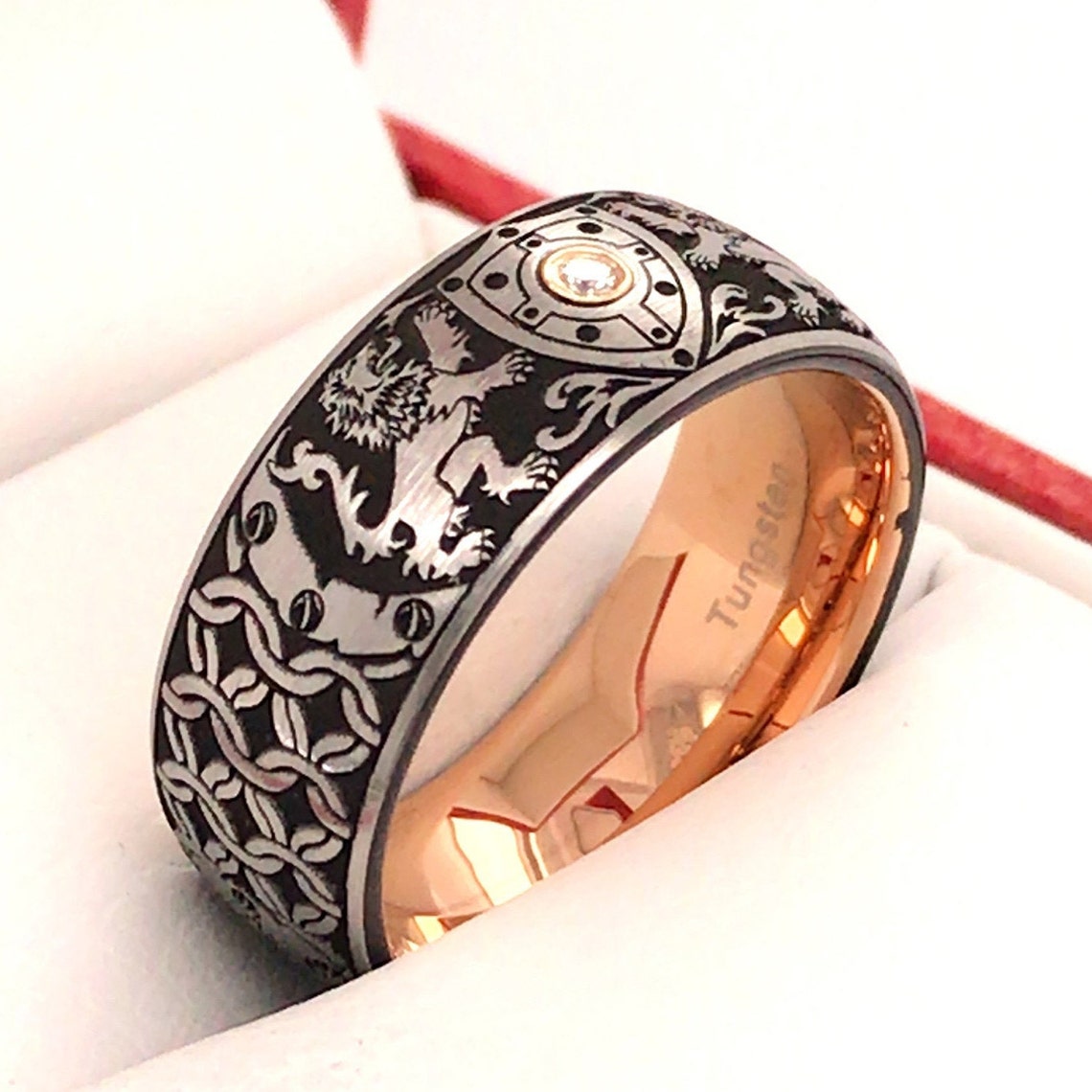 Tantalum Ring Gothic Ring Diamond Ring Ancient Ring - Etsy