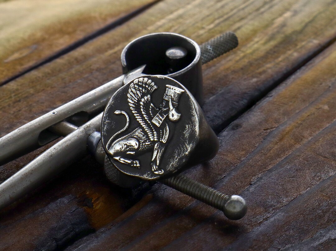 Ancient Persian Ring Signet Ring Oxidized Silver Ring Historic Persian ...