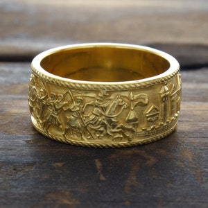 Medieval Battlefield Ring Medieval Knight Ring Gothic Ring - Etsy