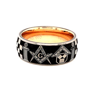 Masonic Ring, Mens Masonic Ring, Free Mason Ring, Mason Ring, Scottish ...