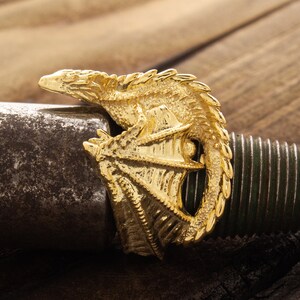 Solid Gold Dragon Ring, Mythological Fantasy Ring, Solid 14k Gold Ring ...