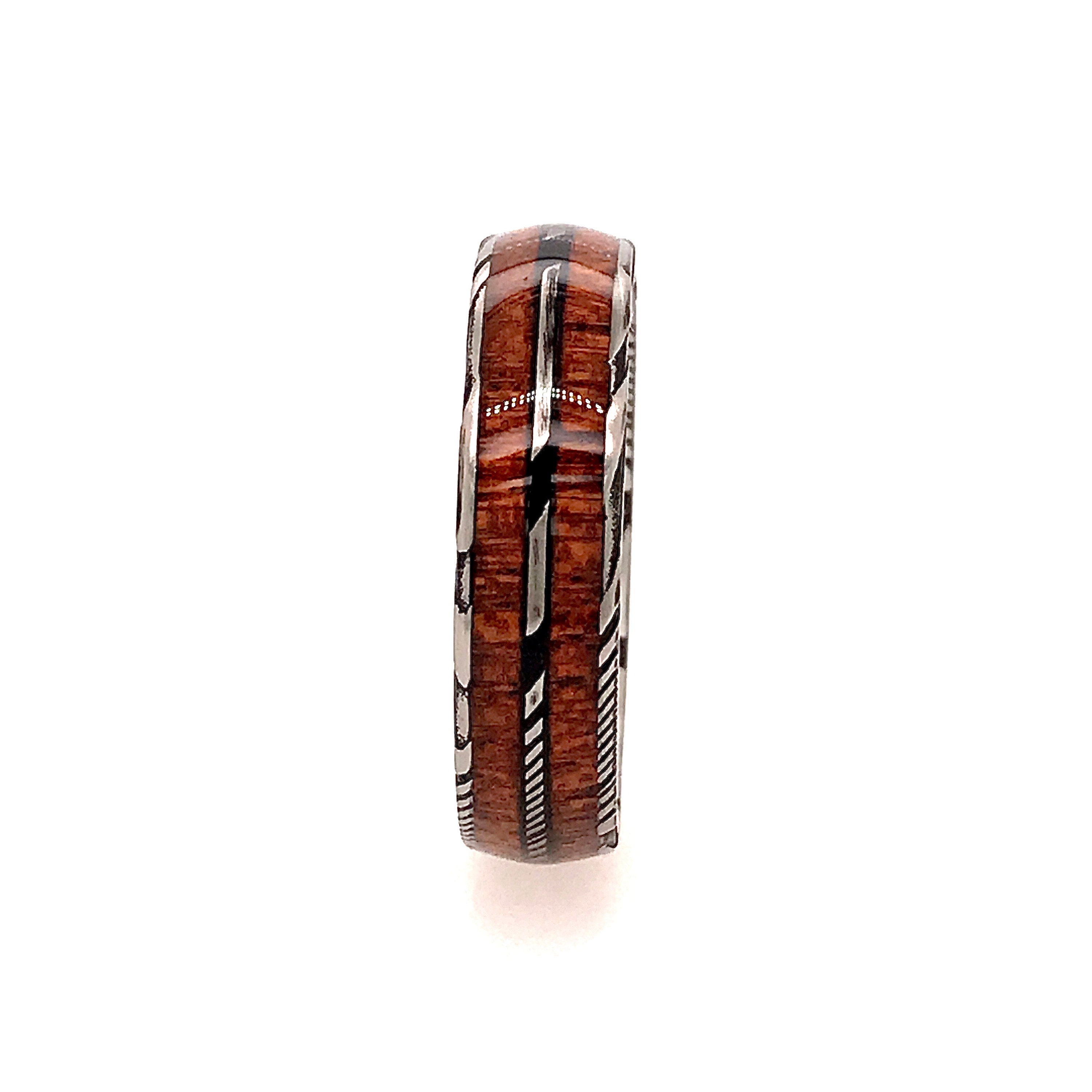 Damascus Ring, Damascus Wood Ring, Damascus Steel Ring, Mens Wedding ...