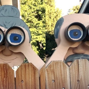 Peekin' Pete and Peekin' Penelope Binocular Spying Couple Neighborhood ...