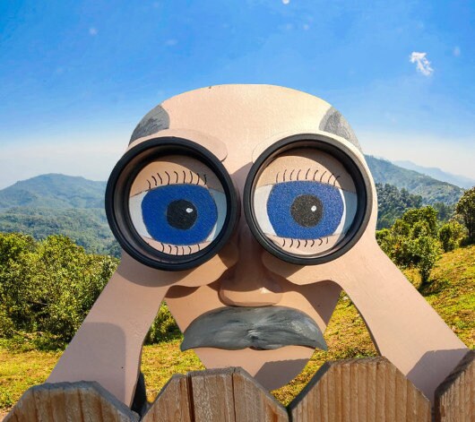 Peekin' Pete & Penelope Nosy Couple Fence Peeker Yard Decor Handmade - Etsy