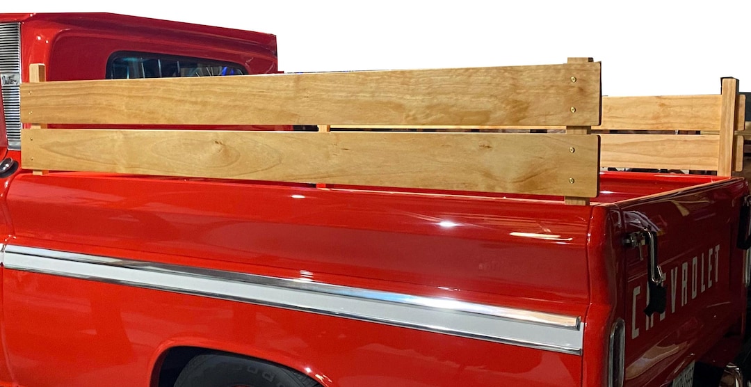 Pickup Truck Bed 2 Rustic Wood Side Rails Kit Custom Handmade - Etsy