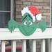 Happy Grinch Christmas Fence Peeker Outdoor Holiday Decorative Sign - Etsy