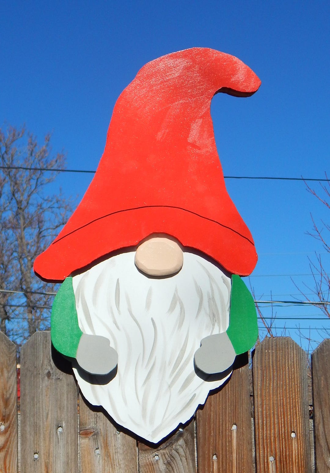 Garden Gnome Fence Peeker Peeper Yard Art Garden Decorative Sign - Etsy