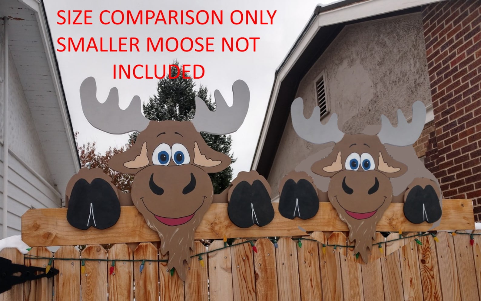 Jumbo Moose Fence Peeker Outdoor Yard Garden Party Playground | Etsy