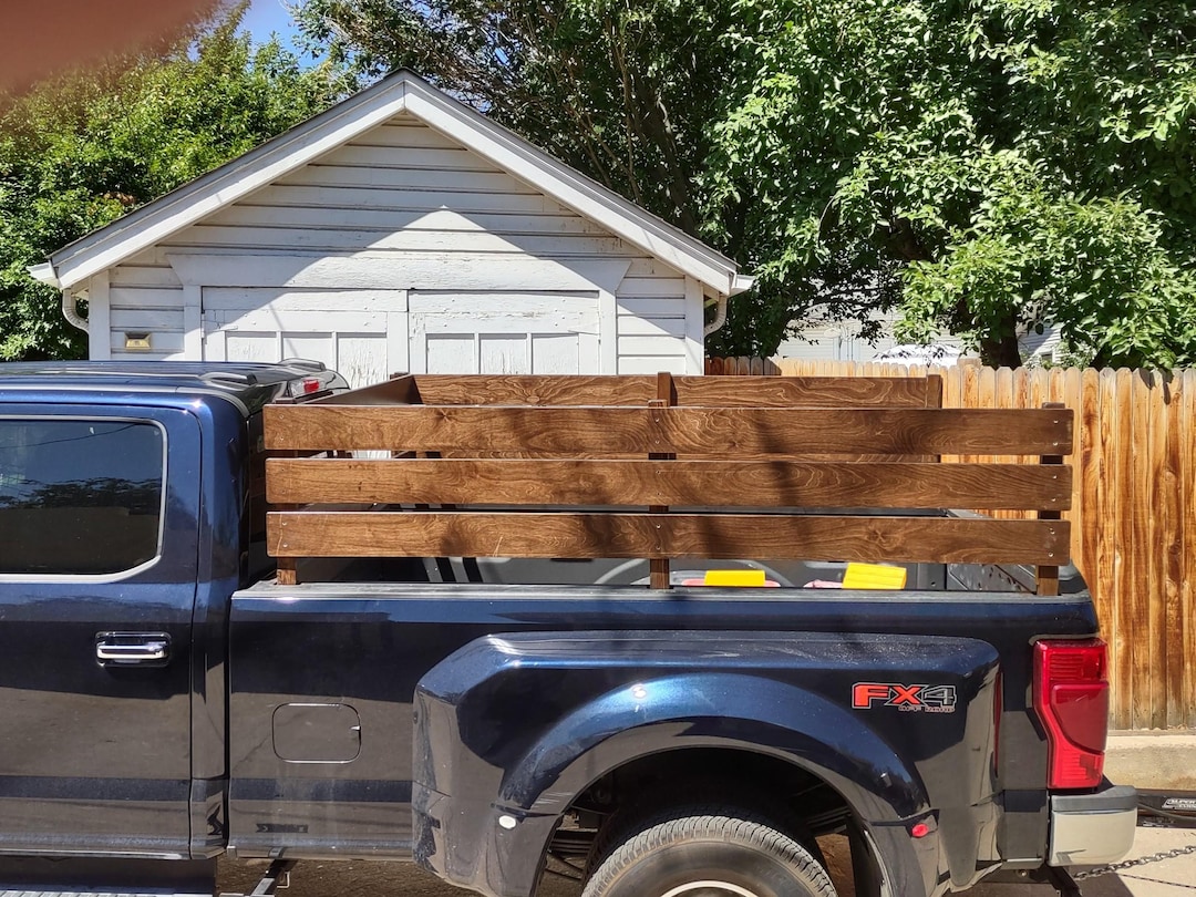 Pickup Truck Bed 3 Rustic Wood Side Rails Kit Custom Handmade - Etsy