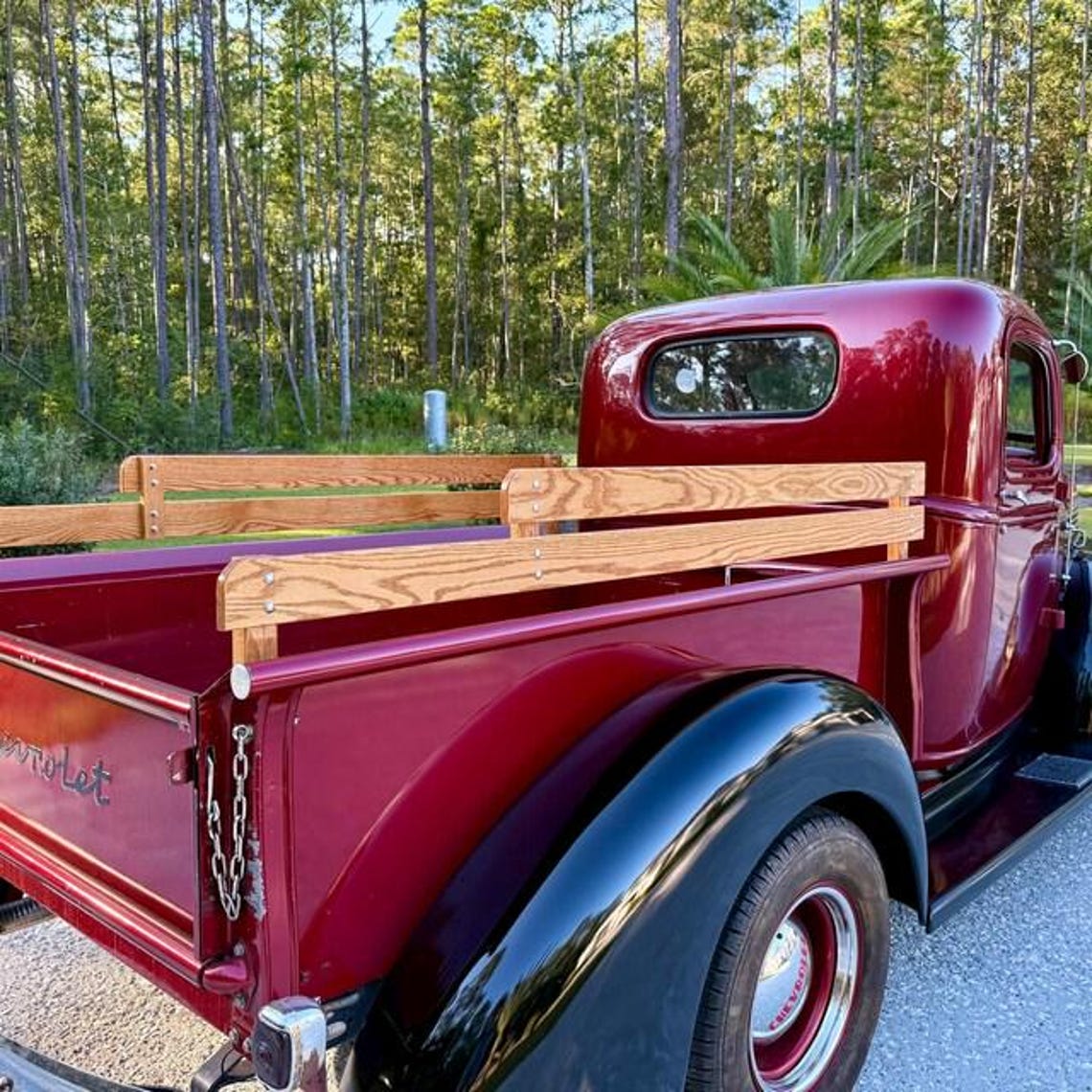 Solid Red Oak Pickup Truck Bed Rails 2 Staggered 1 X 4-inch Rails - Etsy