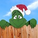 Happy Grinch Christmas Fence Peeker Outdoor Holiday Decorative Sign - Etsy
