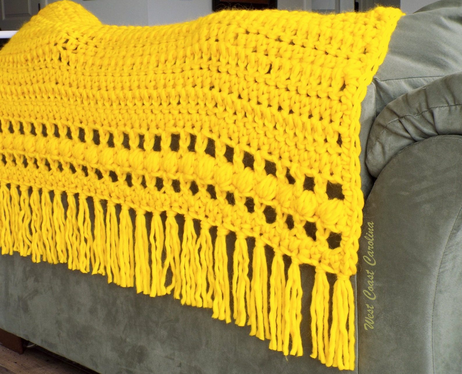 PDF Crochet Pattern - Boho Puff Stitch Throw - Etsy