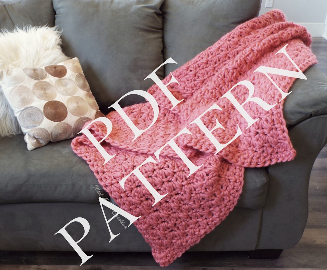 Half Shell Throw - PDF - Crochet Blanket Pattern - Etsy