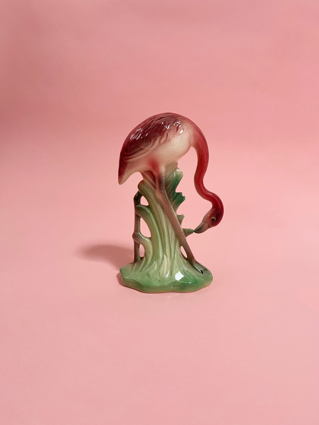 Vintage 40s 50s Pink Flamingo Ceramic Figurine - Etsy