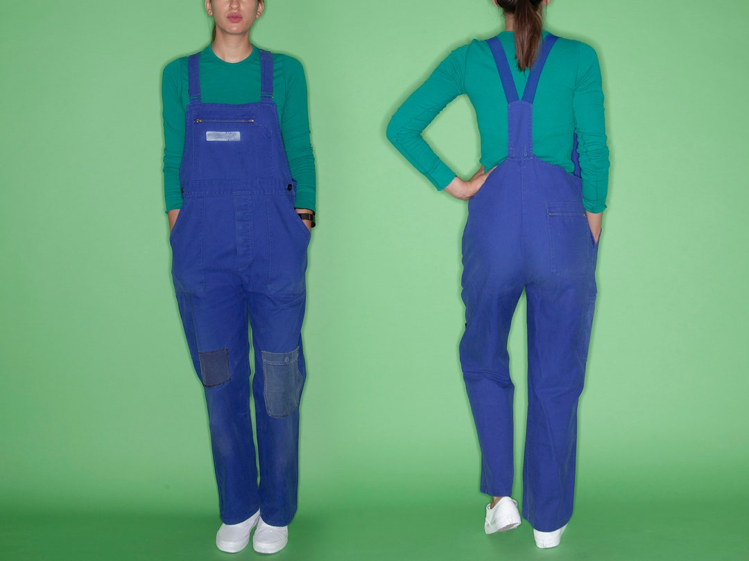 Vintage 70s Cobalt Blue French Workwear Overalls - Etsy
