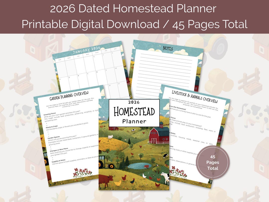2026 Homestead Planner | Organizer | Printable | Digital Download - Etsy