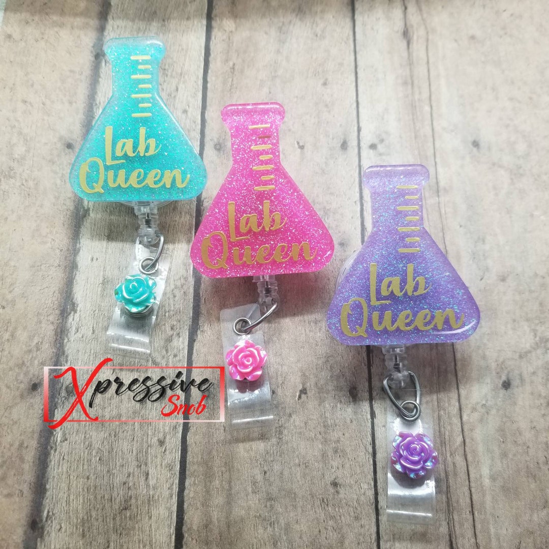 Lab Queen/badge Reel/medical Technologist/lab Technician/scientist/mlt ...