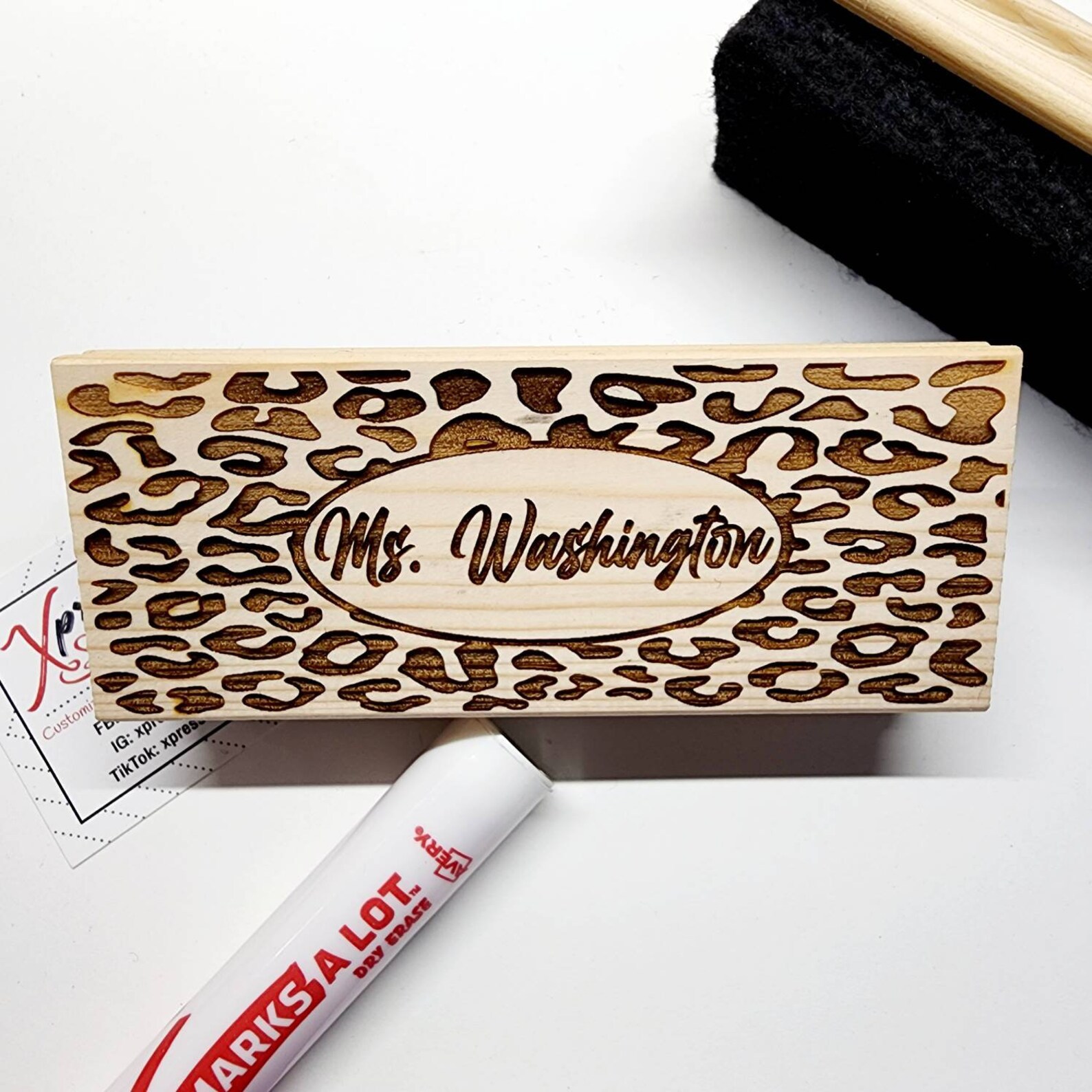 Personalized Chalkboard/whiteboard Erasers/teacher - Etsy