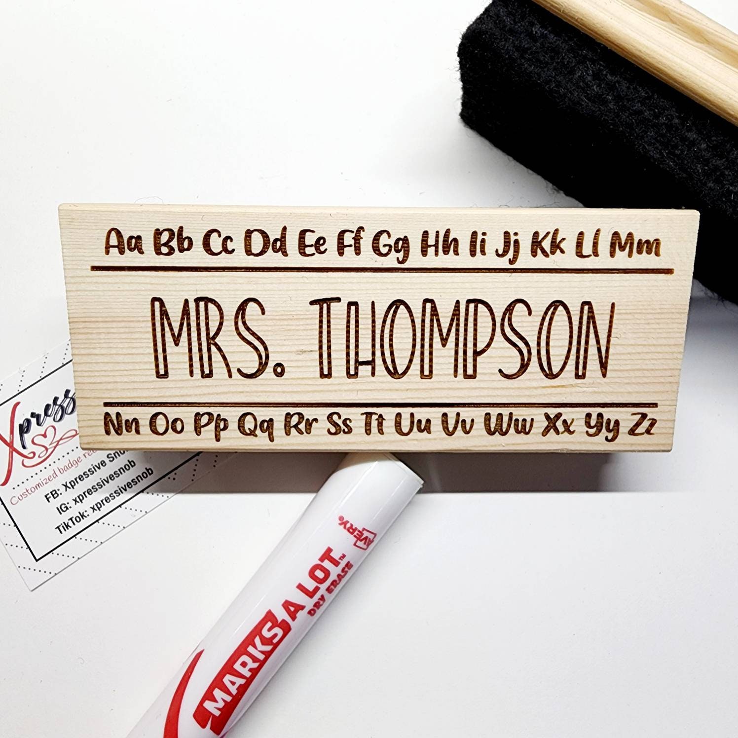 Personalized Chalkboard/whiteboard Erasers/teacher - Etsy