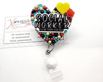 Social Worker Id Badge - Etsy