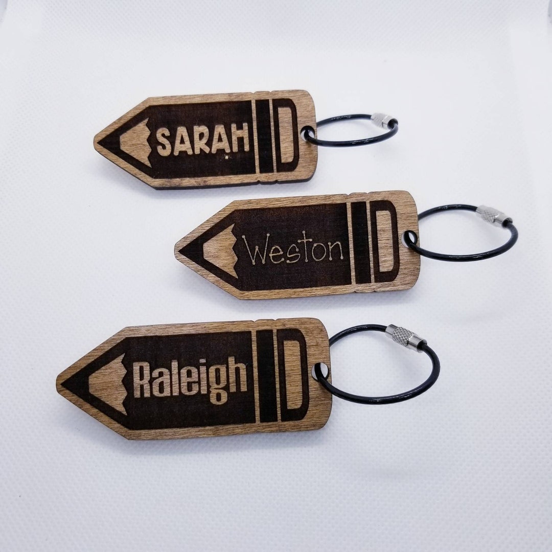 Pencil Bookbag Name Tags/kids Backpack/girl Name Tag/boy Name - Etsy