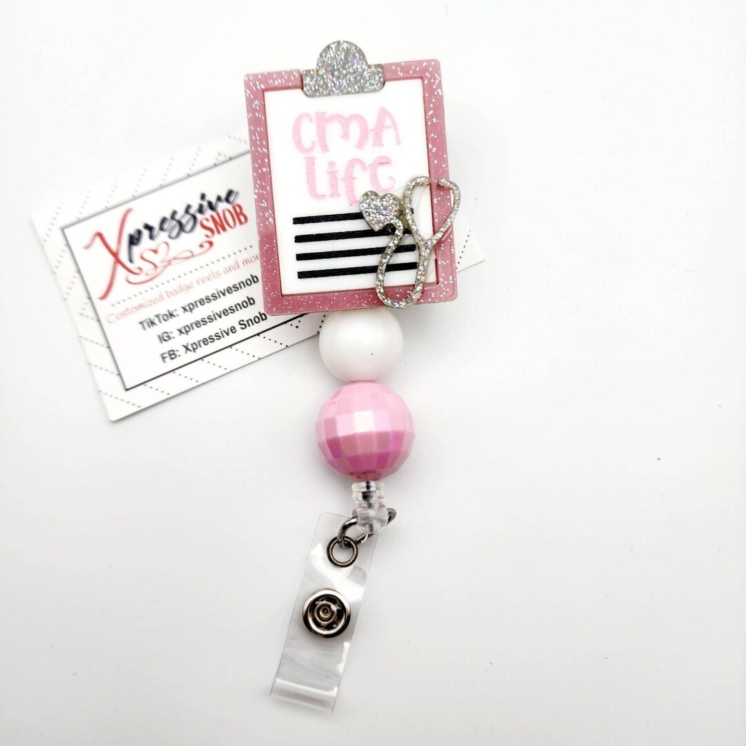 CMA Life/medical Assistant/bling/badge Reel/id - Etsy
