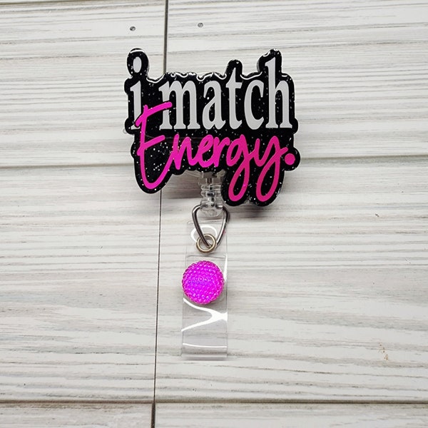I Match Energy Badge Reel - Etsy