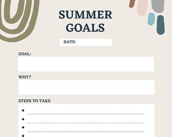 Goals Action Plan Worksheet, 2022 Goals Printable, Goal Setting Sheets ...