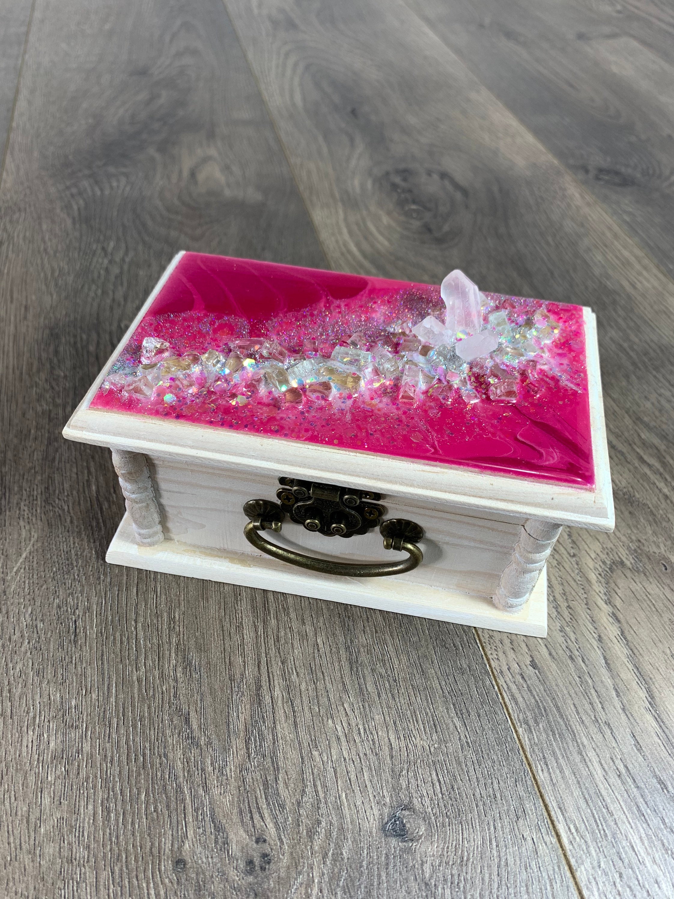Pink Geode Box, Geode Box, Geode Art Box - Etsy