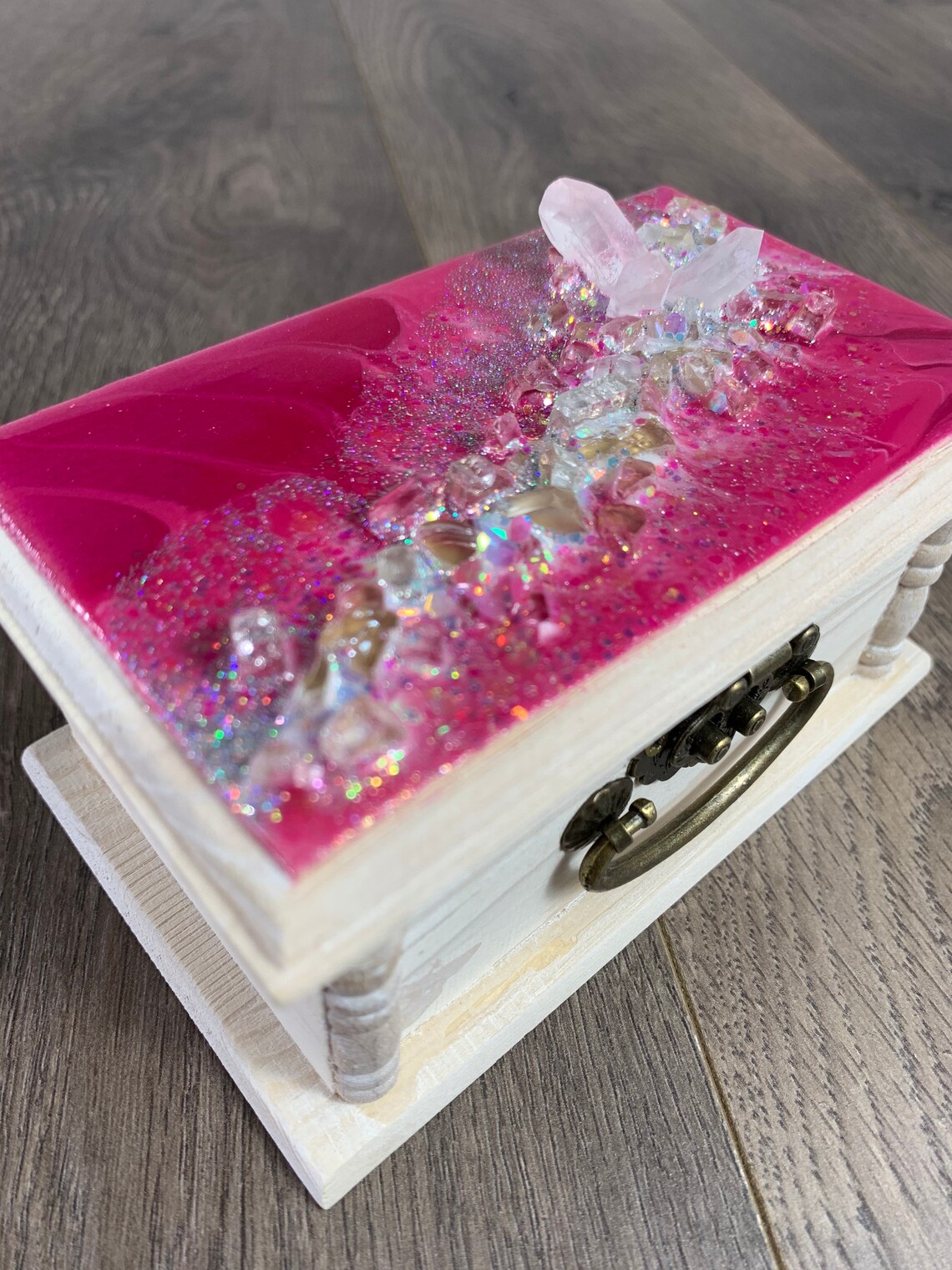 Pink Geode Box, Geode Box, Geode Art Box - Etsy