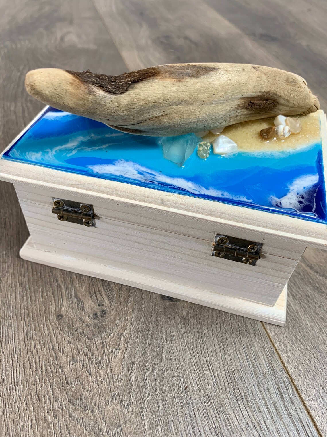Resin Ocean Box, Resin Box, Jewelry Box, Ocean Box, Resin Ocean, Ocean ...
