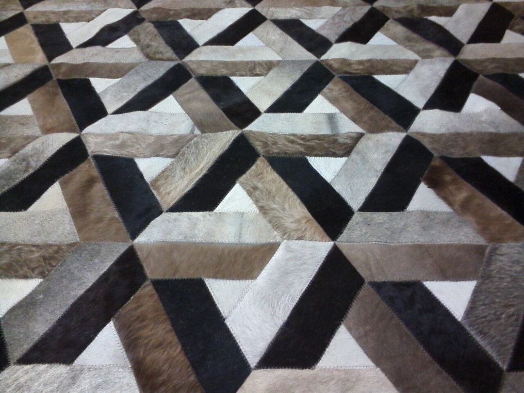 Cowhide Patchwork Rug *raw Leather Argentina - Free Shipping- Mix of ...