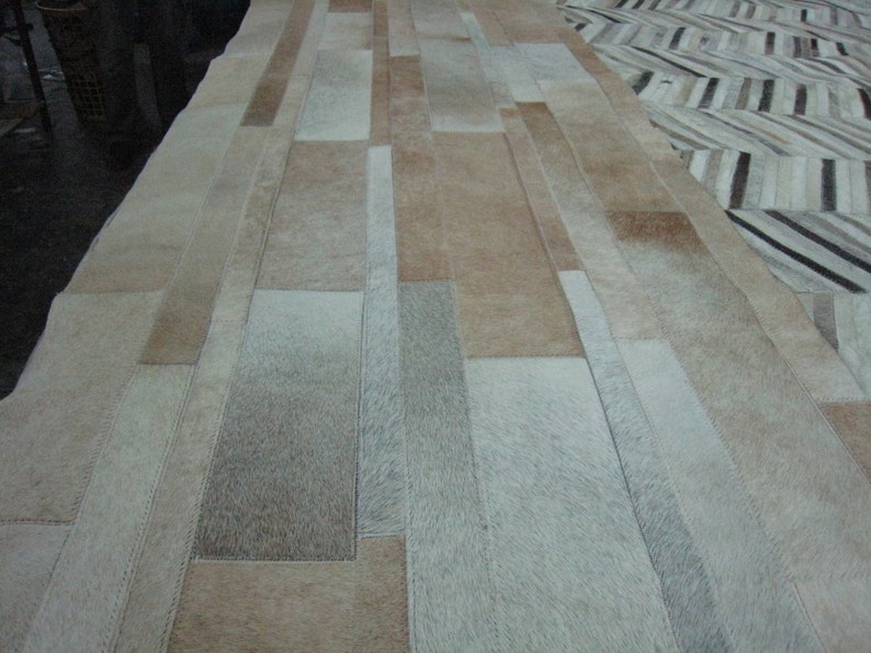 RAW Leather Argentina COWHIDE RUGS Patchwork Free Shipping - Etsy