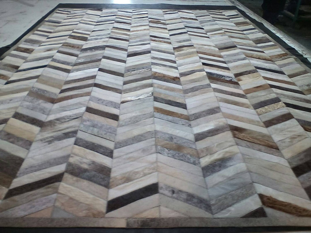 Cowhide Patchwork Rug *RAW Leather Argentina - Free Shipping - COWHIDE ...