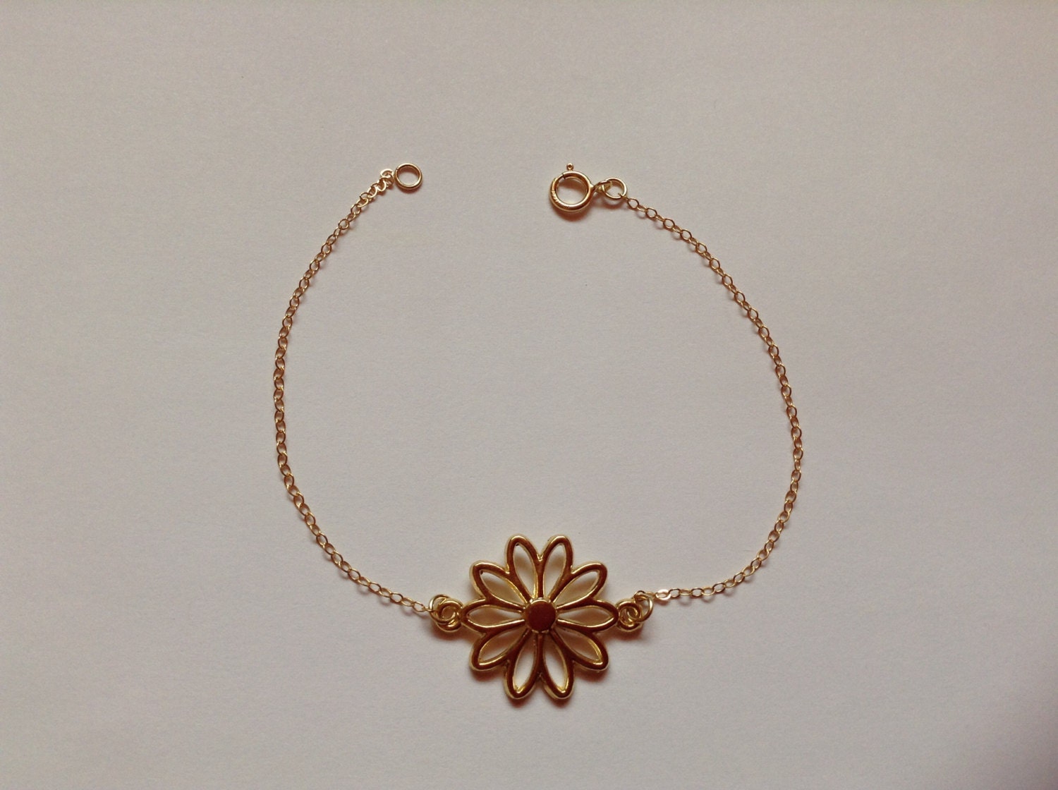 Gold Daisy Bracelet, Daisy Bracelet, Daisy Jewelry, Gold Flower ...