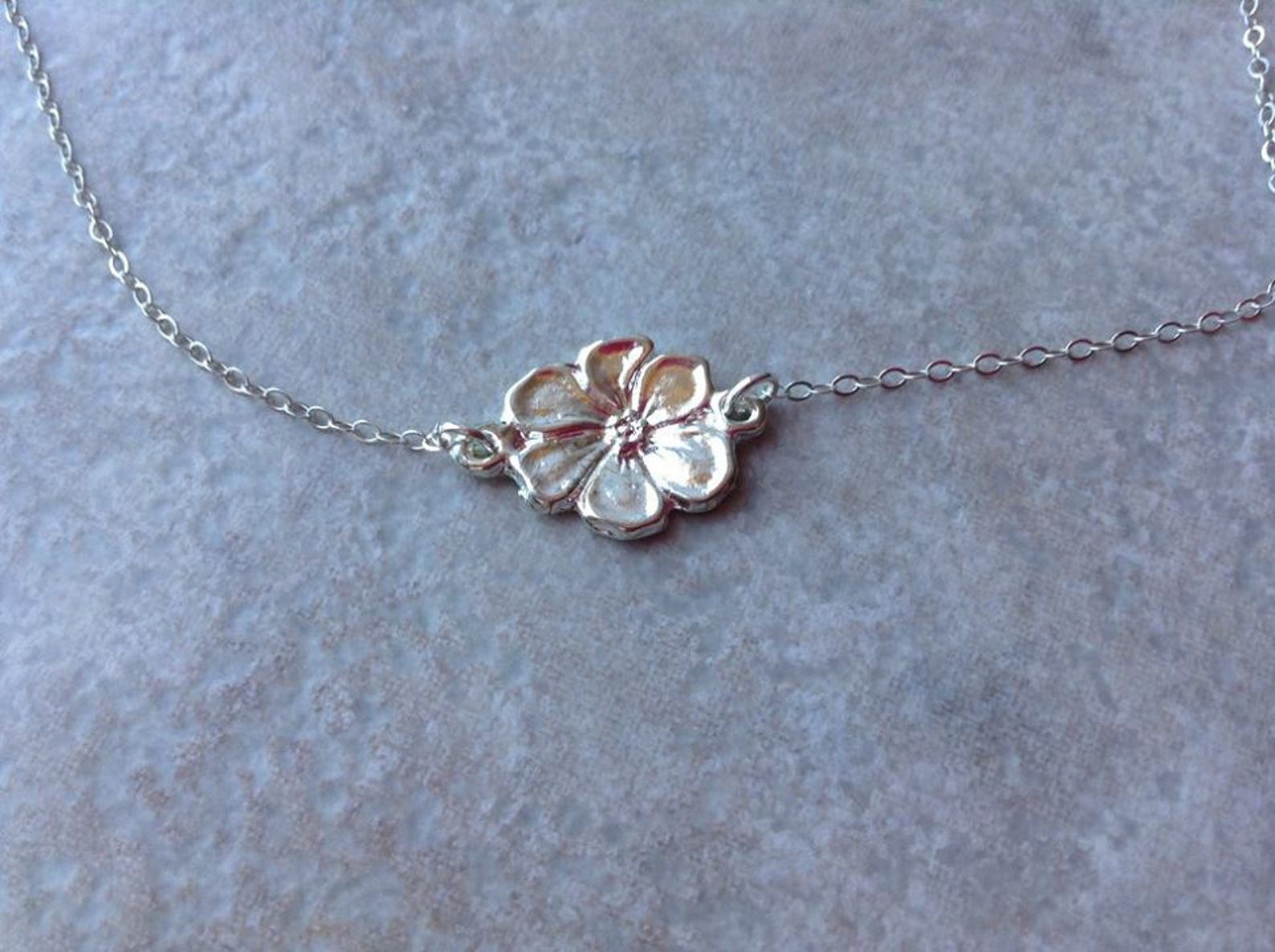 Silver Flower Bracelet Sterling Silver Bracelet Cute - Etsy