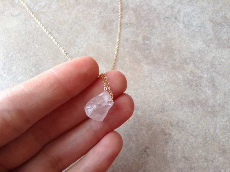 White crystal necklace rock necklace natural necklace | Etsy