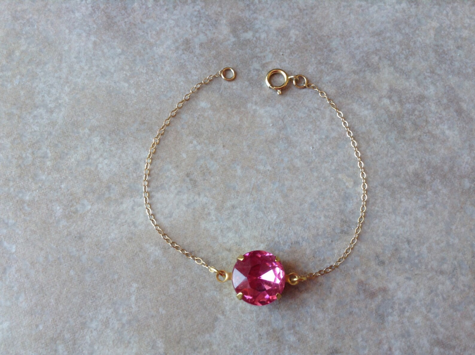 Pink Bracelet, Light Pink Bracelet, Light Rose Bracelet, Rose Bracelet ...