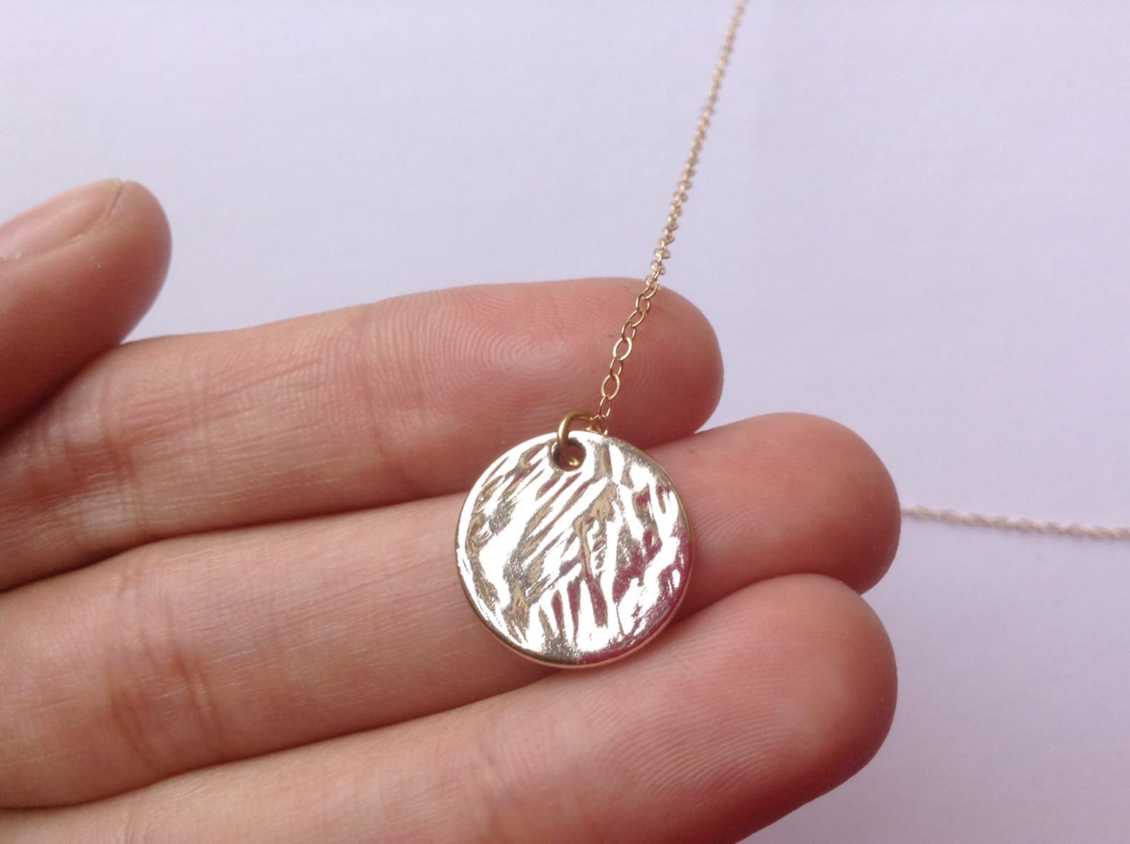 Gold Disc Necklace, Gold Medallion Necklace, Gold Bead Necklace , Gold ...