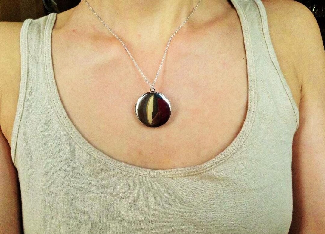 Sterling Silver Locket Necklace, Locket Jewelry, Silver Locket Necklace ...