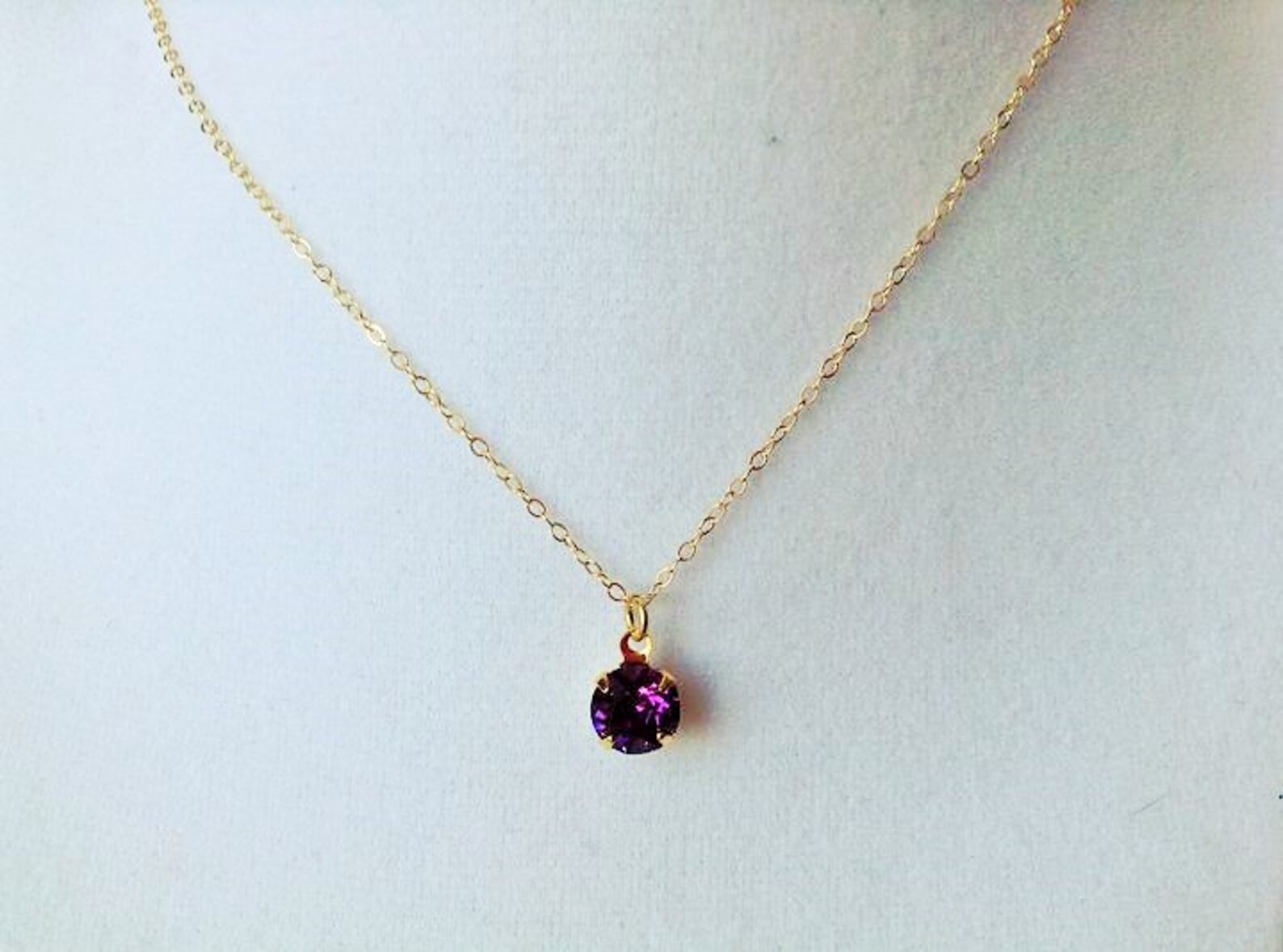 Amethyst Stone Necklace Amethyst Pendant Necklace Amethyst - Etsy