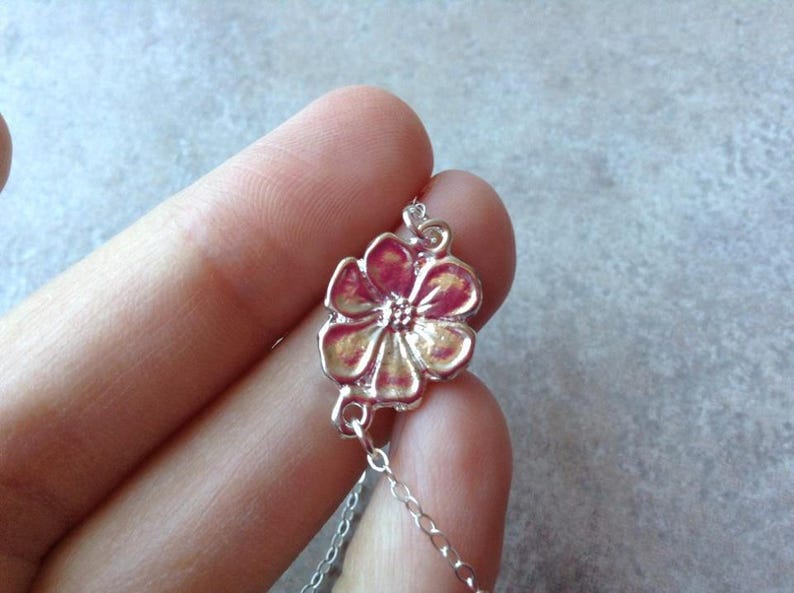 Silver Flower Bracelet Sterling Silver Bracelet Cute - Etsy